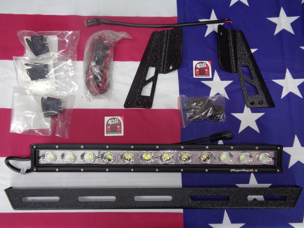 Bonnet mount LED light bar kit, Wrangler TJ