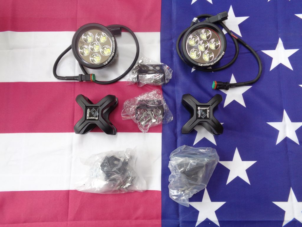 Rugged Ridge round LED light kit with X-clamps